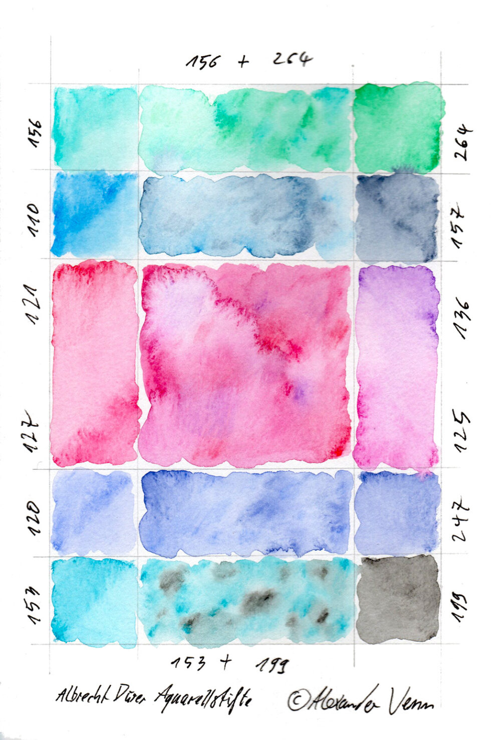 Farbkarte erstellen - lerne deine Farben kennen - Beispiele - kreativbuecher4you.de